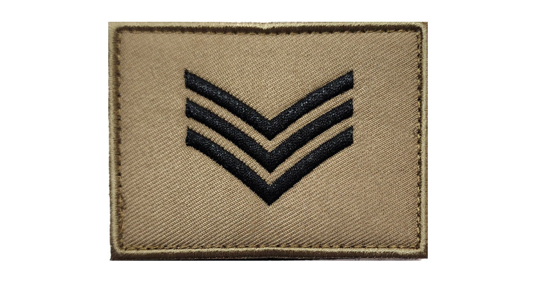 Sergeant Rank Patch Khaki – South African Military Surplus