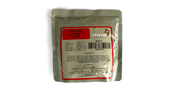 MRE 300g Beef Breyani Meal – South African Military Surplus